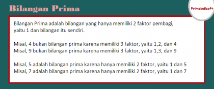 Serba Serbi Bilangan Prima (Lengkap) - Blog Primaindisoft